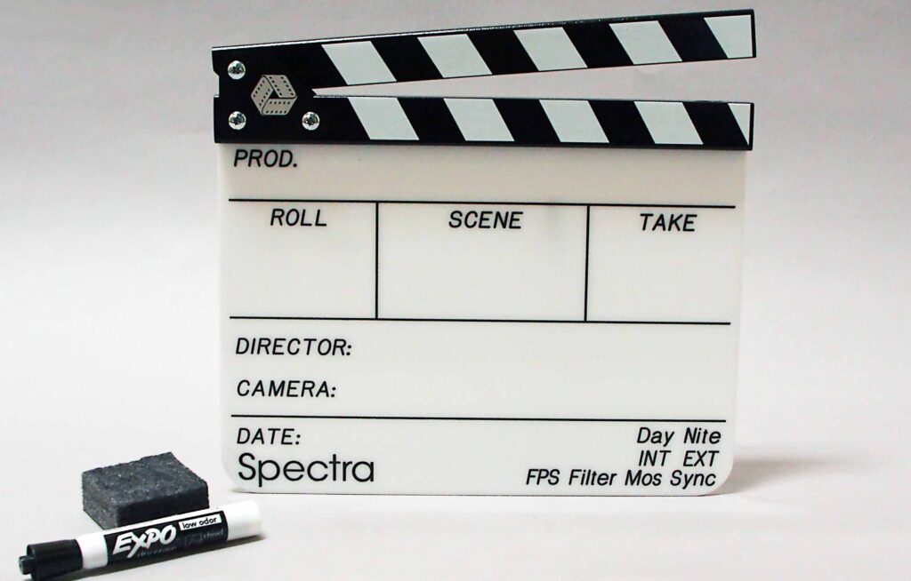 Professional Engraved Acrylic Camera Slate – Welcome to Spectra Film ...